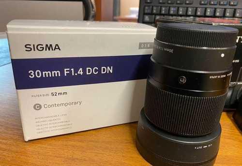 Объектив Sigma DN 30mm f/1.4 DC Contemporary Sony
