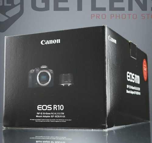 Canon EOS R10 Kit RF-S 18-45mm IS STM  Adapter EF