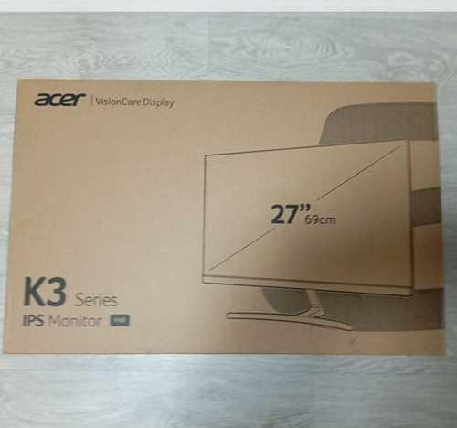 Новый Монитор в коробке acer 27" k273Ebmix