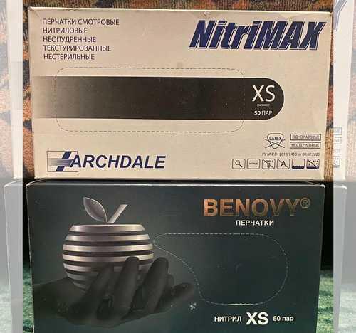 Перчатки нитриловые XS Benovy/ Nitrimax