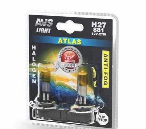 Лампа галогенная AVS atlas anti-FOG / желтый H27/8