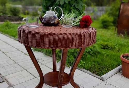 Плетёный чайный столик