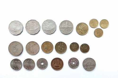 Монеты Японии, Макао, Гонконга, Таиланда и Дании