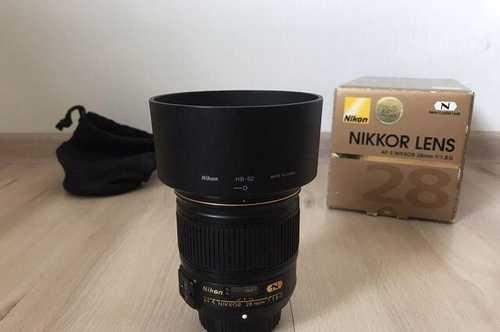 Nikon Afs 28mm f1.8G