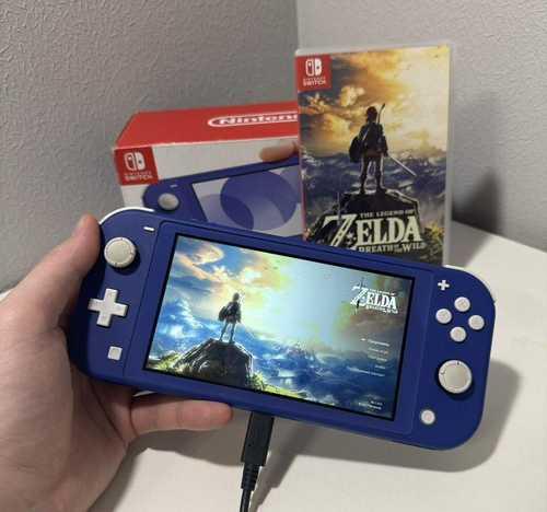 Nintendo switch lite + картридж Zelda