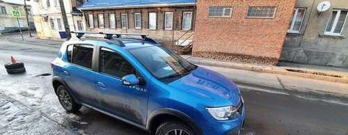 Багажник крыловидный на Sandero Stepway +монтаж