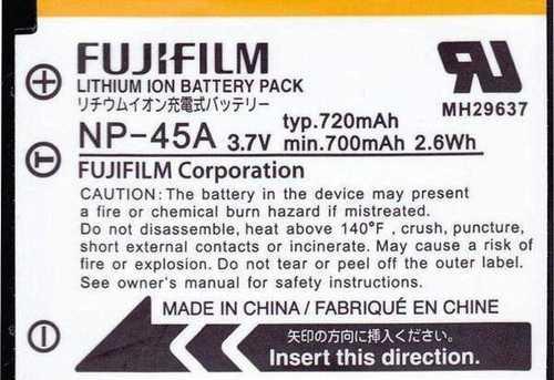 Аккумулятор Fujifilm NP-45 оригинал
