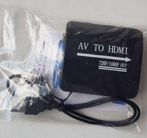 Конвертер из AV в hdmi 720-1080p новый