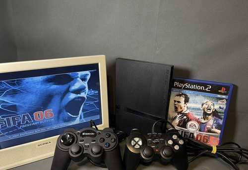 Sony PS2 Slim 8MB + 2 геймпада