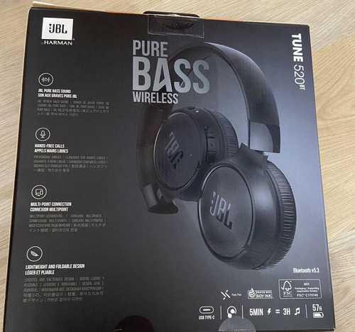 Беспроводные наушники jbl tune 520bt