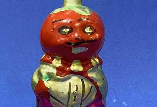 Елочная игрушка СССР из чиполлино Помидор