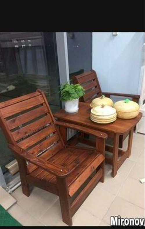 Садовая мебель Комплект 2 кресла и стол