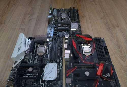 Платы LGA1151: Asus Strix B250, Z270 +Core i3/i5