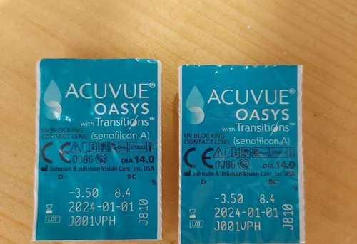 Линзы контактные acuvue oasys transitions двухнед