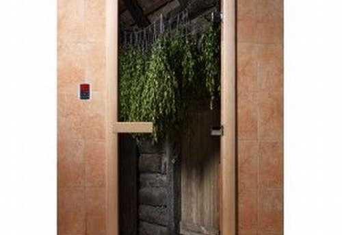 Дверь DW Фотопечать 190х70 8мм 3п Ольха в баню