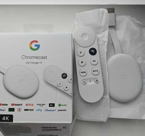 Медиаплеер Google Chromecast c Google TV 4K