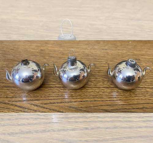 Чайник елочная игрушка СССР стекло