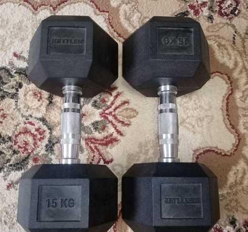 Гантели kettler по 15 кг