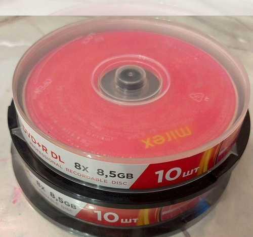 Диск DVD R DL 8,5Gb Mirex 8x, 18шт