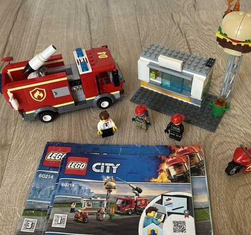 Lego City Пожар в бургер-кафе 60214