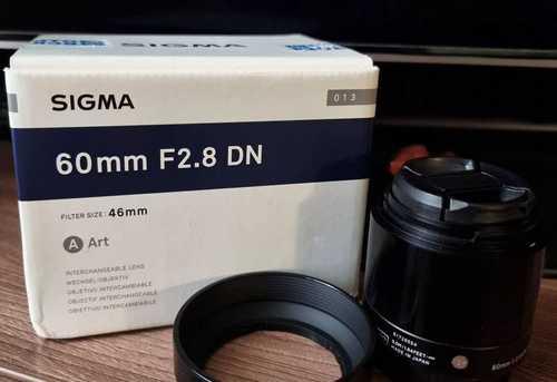 Объектив Sigma 60mm f/2.8 DN Art для Micro 4/3