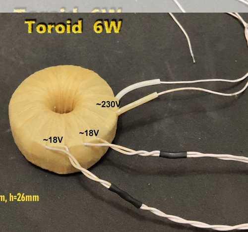 Трансформатор тороидальный 6W 2х18V