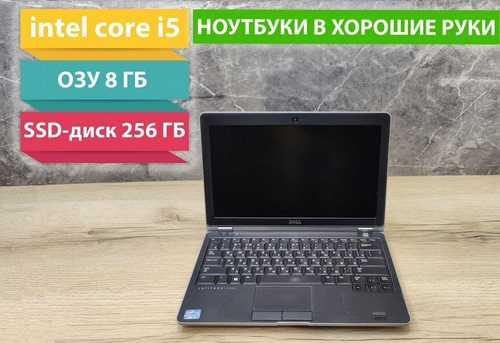 Ноутбук dell / 12.5 "/ Intel Core i5 / 8 GB / SSD