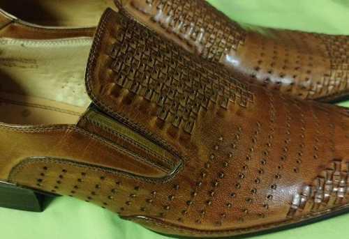 Туфли мужские летние кожаные