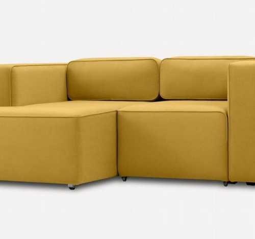 Диван угловой Аронт Мини Velvet Yellow, угол левый
