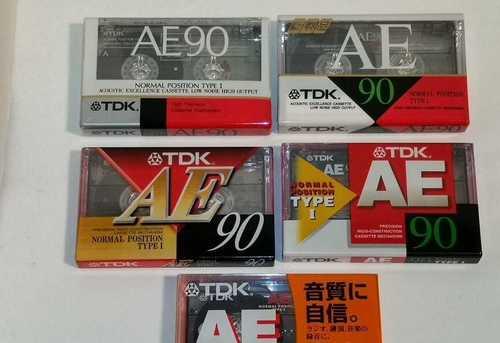 Аудиокассеты TDK AE 90 5шт