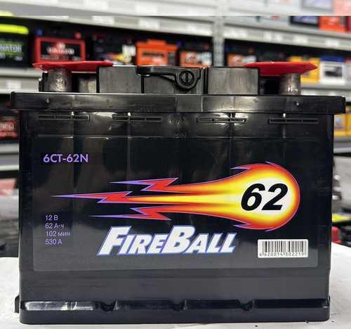 Аккумулятор Fireball 62 Ач прям 530 А