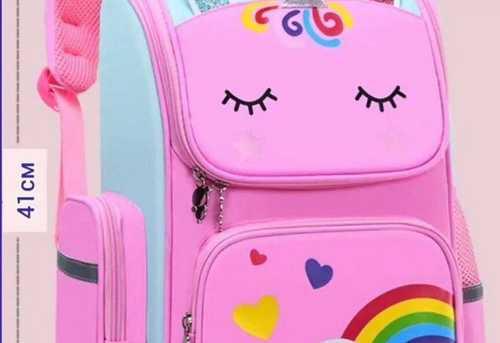 Рюкзак школьный для девочки новый единорожка