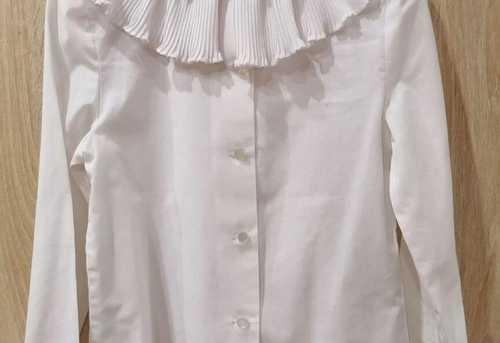 Белая блузка для девочки. Рост 128