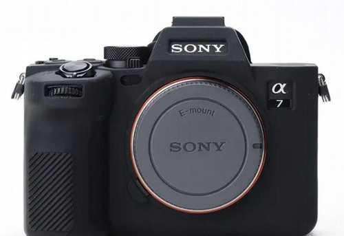 Силиконовый чехол и защитное стекло доя Sony A7 IV