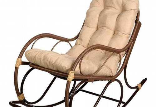 Кресло-качалка с подножкой из ротанга (Какао)
