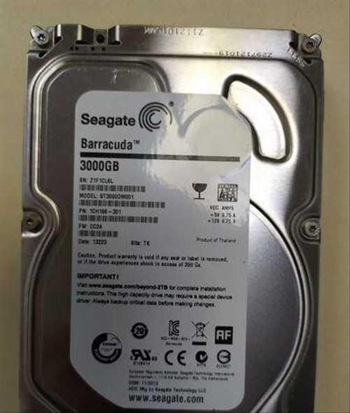 Seagate 3Tb, 3.5" 7200rpm, 64Mb