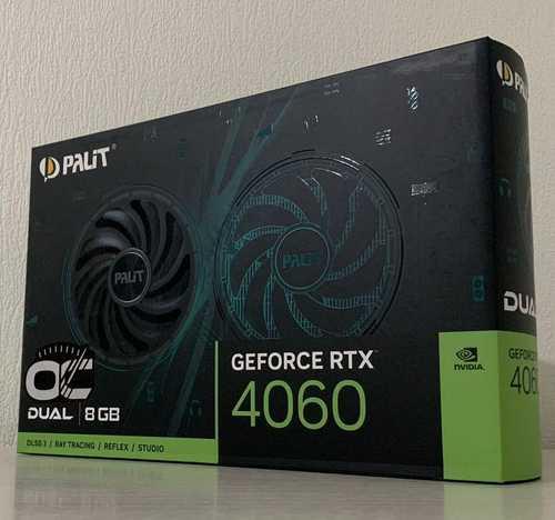 Новая Видеокарта Palit GeForce RTX 4060 dual OC