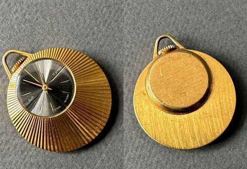 Слава - женские часы-кулон в позолоте СССР