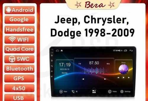 Магнитола Jeep, Chrysler, Dodge 1998-2009 Android