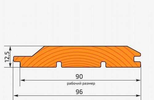 Вагонка Сорт "Б"12,5мм*90мм*2200мм Доставка Монтаж