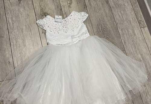 Платье для девочки 110-122 см белое