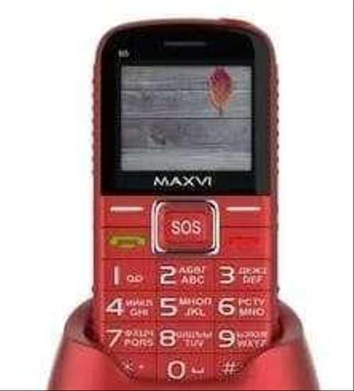 Сотовый телефон Maxvi B5 красный
