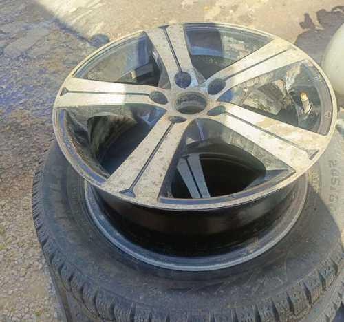 Колесо 205 60 r 16 бу зимние на литых дисках 5х100