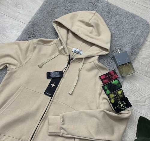 Кофта stone island стоник бежевого цветаа