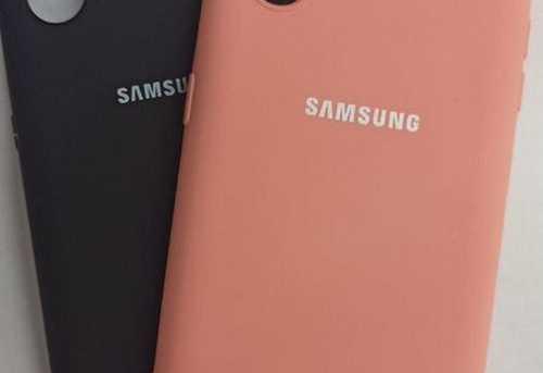 Чехол Silicone Cover (с лого) Samsung Galaxy A01