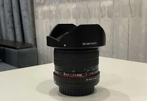 Объектив Samyang 8mm F3.5 Fish-Eye (Sony A-mount)