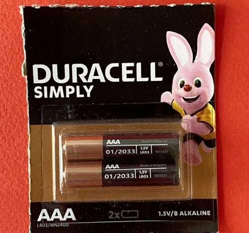 Батарейки мизинчиковые Duracell 2 шт