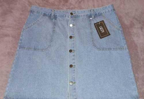 Юбка джинсовая 56 размер