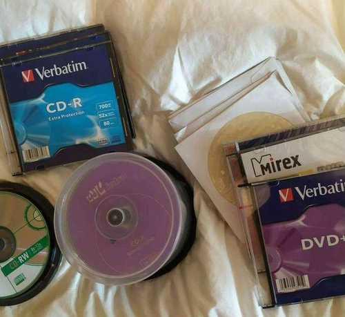 CD DVD R RW Болванка диски чистые коробки конверт