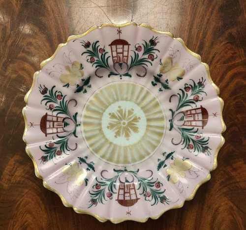 Розовая тарелка Гулин, либо Сафронов.1830-40 г.г